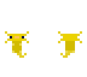 Yellow Axolotl Minecraft Skins