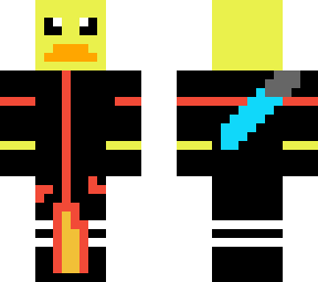 duck with sword wearing cloak | Minecraft Skin