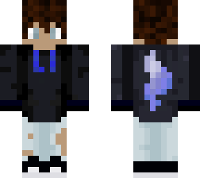 Ripped blue jeans and hoodie | Minecraft Skin