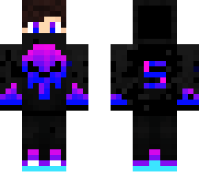 A purple-blue minecraft skin for my friend | Minecraft Skin
