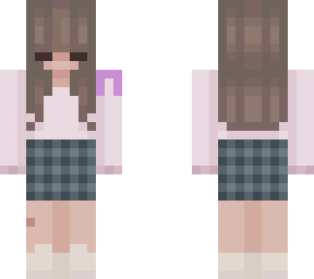 Aesthetic Girl with Cancer Bow | Minecraft Skin