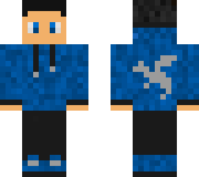 Dragon Insignia Hoodie - Blue Version | Minecraft Skin