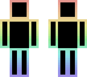 rainbow outline black outline | Minecraft Skins