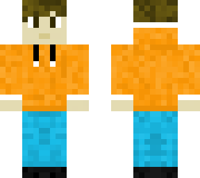 Orange hoodie | Minecraft Skin