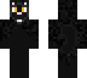 Yellow eye The Black Cat with cape | Minecraft Skin