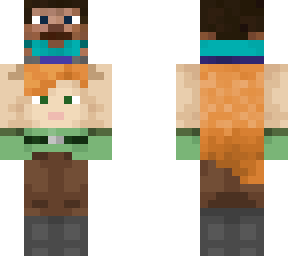 steve and alex alex holding steve holding alex | Minecraft Skins
