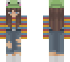 frog hat girl | Minecraft Skin