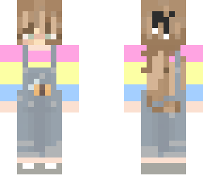 pan+gender fluid pride | Minecraft Skin