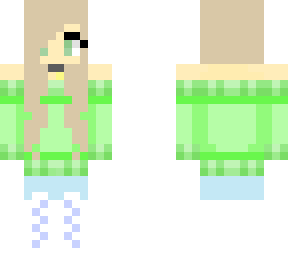 cute green girl | Minecraft Skin
