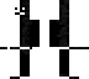 Black and white straight face | Minecraft Skin
