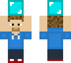 guy holding block | Minecraft Skin
