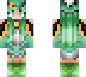 Cottagecore Witch Green White Girl Magic Pretty Recolor Minecraft Skins