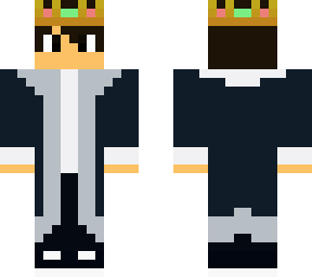 Minecraft Gray Skin King Boy | Minecraft Skin
