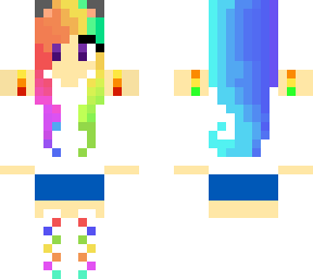 rainbow cat girl | Minecraft Skin