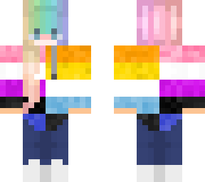 Genderfluid AroAce Skin | Minecraft Skin