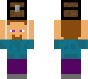 steve holding a chest | Minecraft Skins