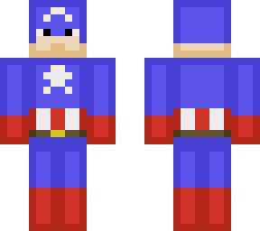 8-bit Captain America | Minecraft Skin