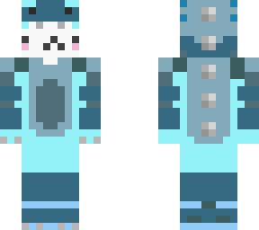 Blue Dino Cat | Minecraft Skin