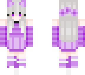 Pink/Purple cat | Minecraft Skin