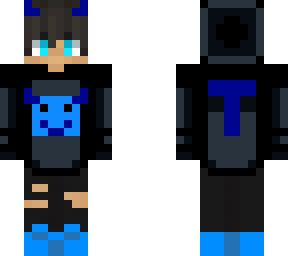 the fixed one (blue evil boy skin) | Minecraft Skin