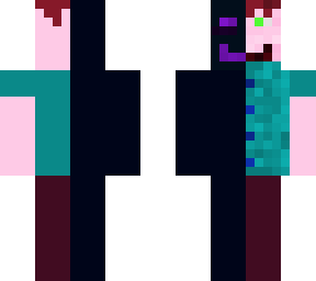 the half corrupted man | Minecraft Skin