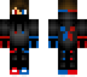 red and blue gamer | Minecraft Skins
