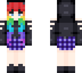 Minecraft Rainbow Hair Girl Skins