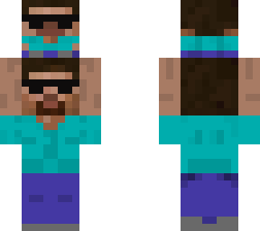 Cool steve holding a very cool steve | Minecraft Skin