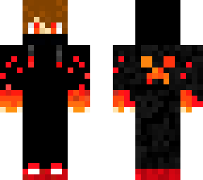 fire hoodie creeper stile | Minecraft Skin
