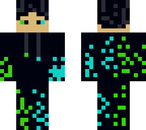 Green blue devil gamer | Minecraft Skin