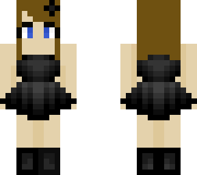 girl in a black dress | Minecraft Skin