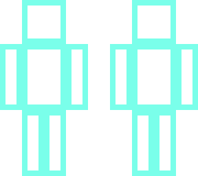 Outline Light Blue Minecraft Skins