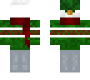 Better Christmas skin (Template) now with jeans | Minecraft Skin