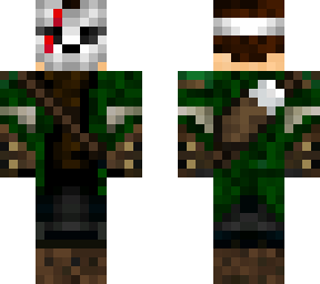 Hunter mask red scar | Minecraft Skin