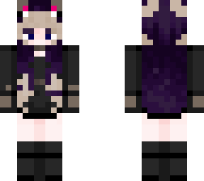 Purple Cat Girl | Minecraft Skin