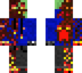 Burnt slime with hoodie | Minecraft Skin