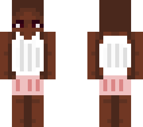 black man in skirt and tank top | Minecraft Skin