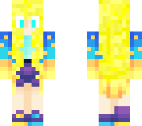 Cute girl with yellow hair | Minecraft Skin