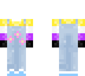 non-binary sweater and overalls | Minecraft Skin