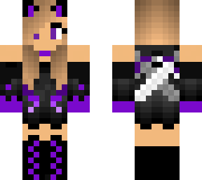 Purple Warrior Girl | Minecraft Skin