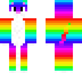 Rainbow cat | Minecraft Skin