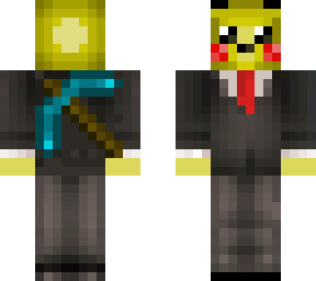 Buff Pikachu In a suit | Minecraft Skin