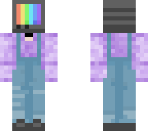 tv head purple | Minecraft Skin