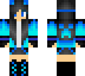 Soul fire creeper girl | Minecraft Skin