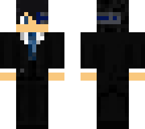 Blue Suit Cyborg | Minecraft Skin