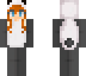 Brown haired pada girl | Minecraft Skin