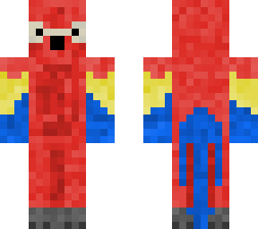 Red macaw | Minecraft Skin
