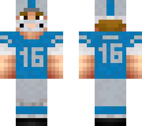 Detroit Lions Football Player (Jared Goff) | Minecraft Skin