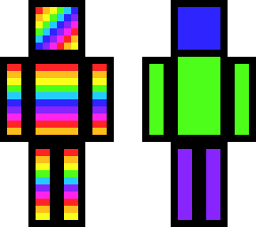 Rainbow Outline Minecraft Skins