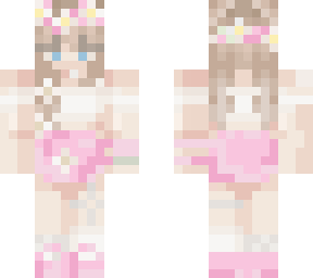 pink flower girl x | Minecraft Skin